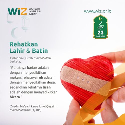 Rehatkan Lahir Dan Batin – WAHDAH INSPIRASI ZAKAT