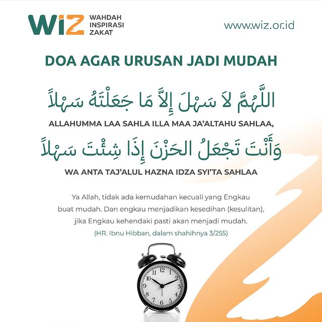 Doa Agar Urusan Jadi Mudah – WAHDAH INSPIRASI ZAKAT