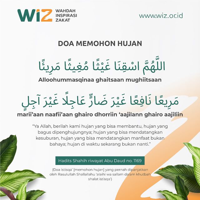 Doa Memohon Hujan – WAHDAH INSPIRASI ZAKAT